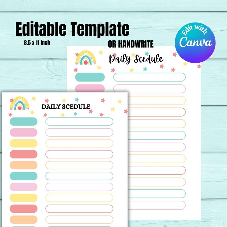 Home Daycare Schedule Editable Childcare Printable Daily Checklist for ...