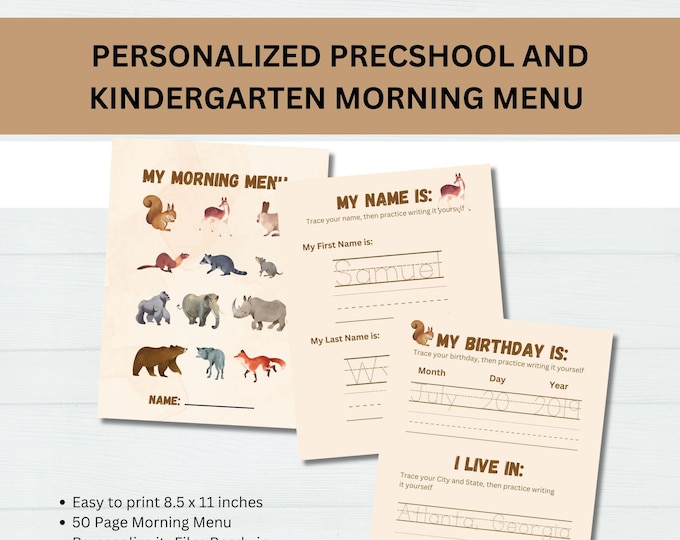 Preschool Morning Menu Printable, Homeschool Preschool, Preschool ...