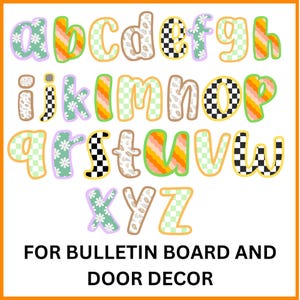 Bulletin Board Letters Retro Bulletin Board Letters Boho Bulletin Board ...