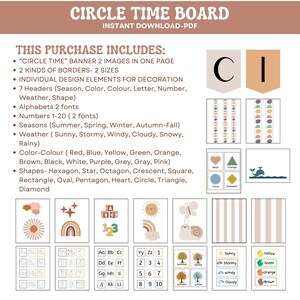 Circle Time Board Daycare Learning Preschool Homeschool Focus Board ...