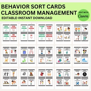 Behavior Sort Good and Bad Choices Positive and Negative Behavior ...