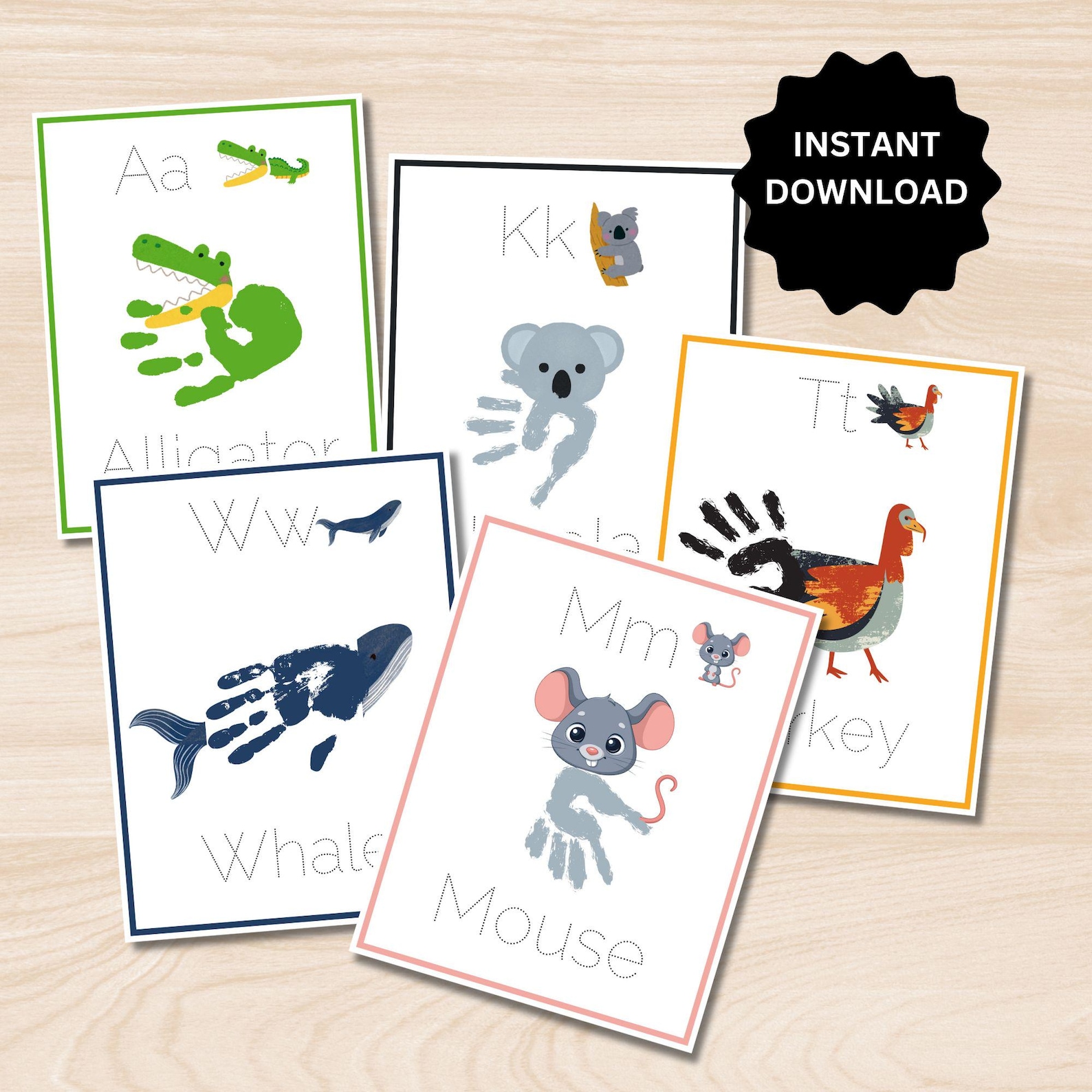 Alphabet Handprint Craft Alphabet Craft Alphabet Handprint Book Animal ...