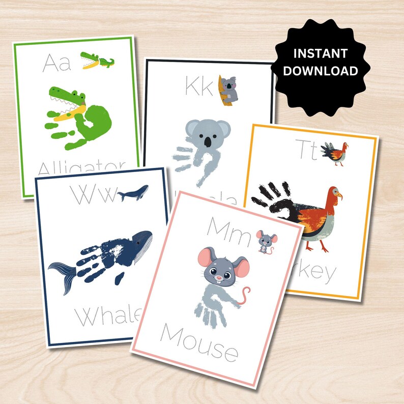 Alphabet Handprint Craft Alphabet Craft Alphabet Handprint Book Animal ...