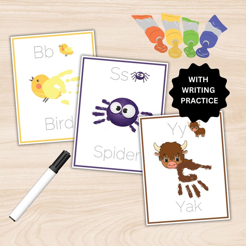 Alphabet Handprint Craft Alphabet Craft Alphabet Handprint Book Animal ...