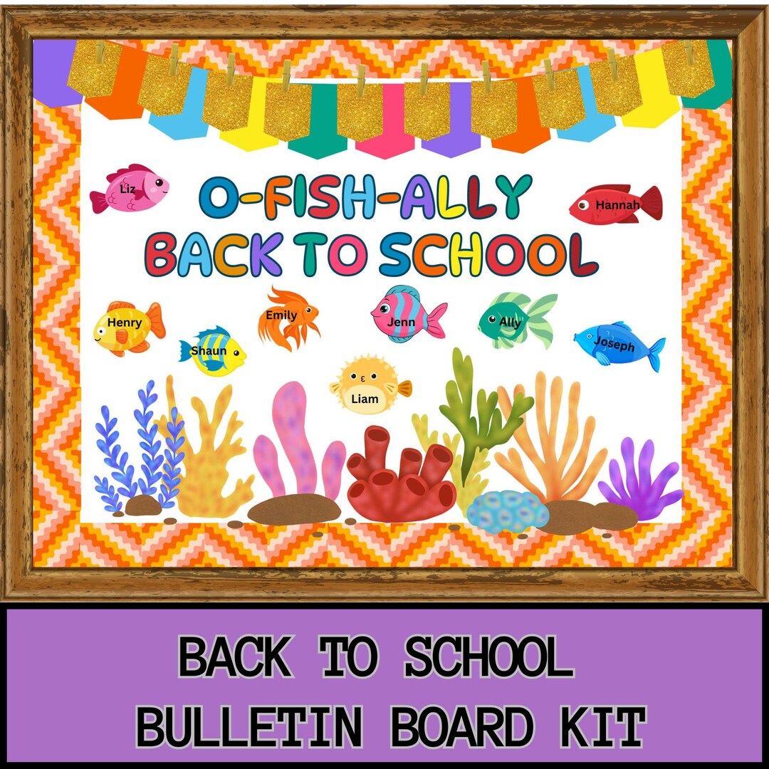 O-FISH-ALLY Back to School Bulletin Board Kit Back to School Bulletin ...