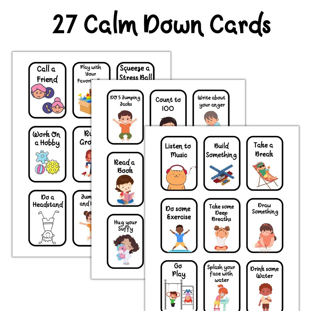 Calm Down Corner Bundle for Kids Cool Down Printable Parent Resource ...