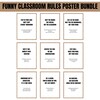 Funny Classroom Rules Posters | Gen Alpha Humor for Middle School | 12 ...