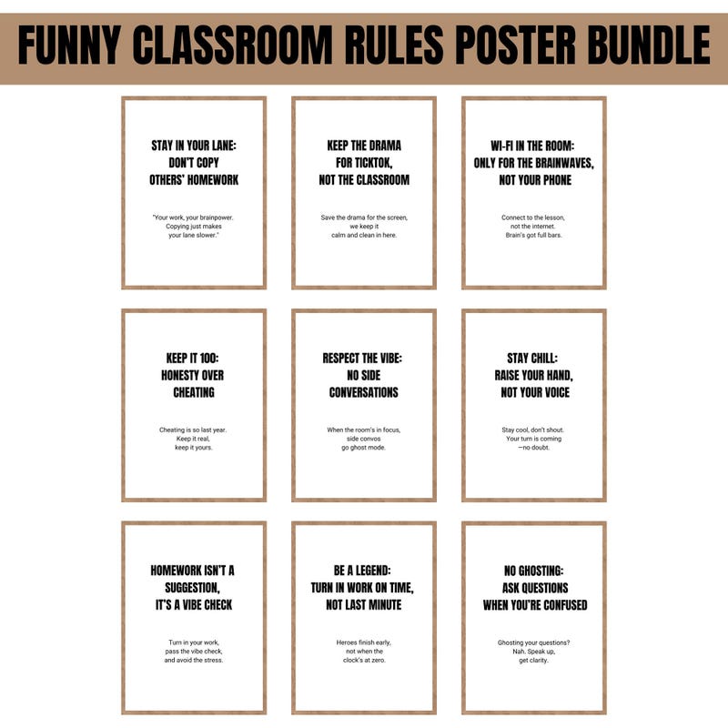 High School Rules - Etsy