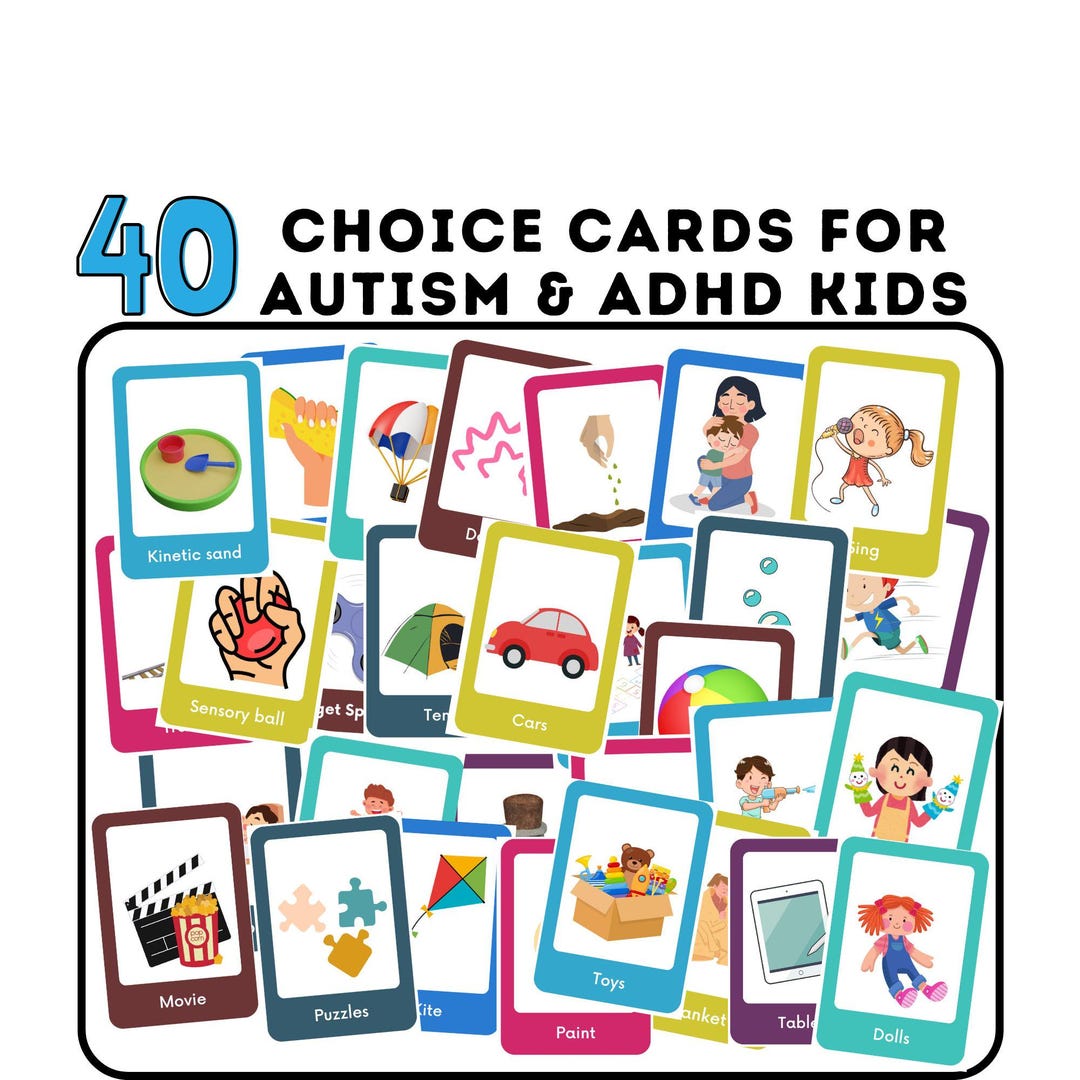 Daily Choice Cards Autism Visual Aid ABA Therapy ADHD Choice Cards ...