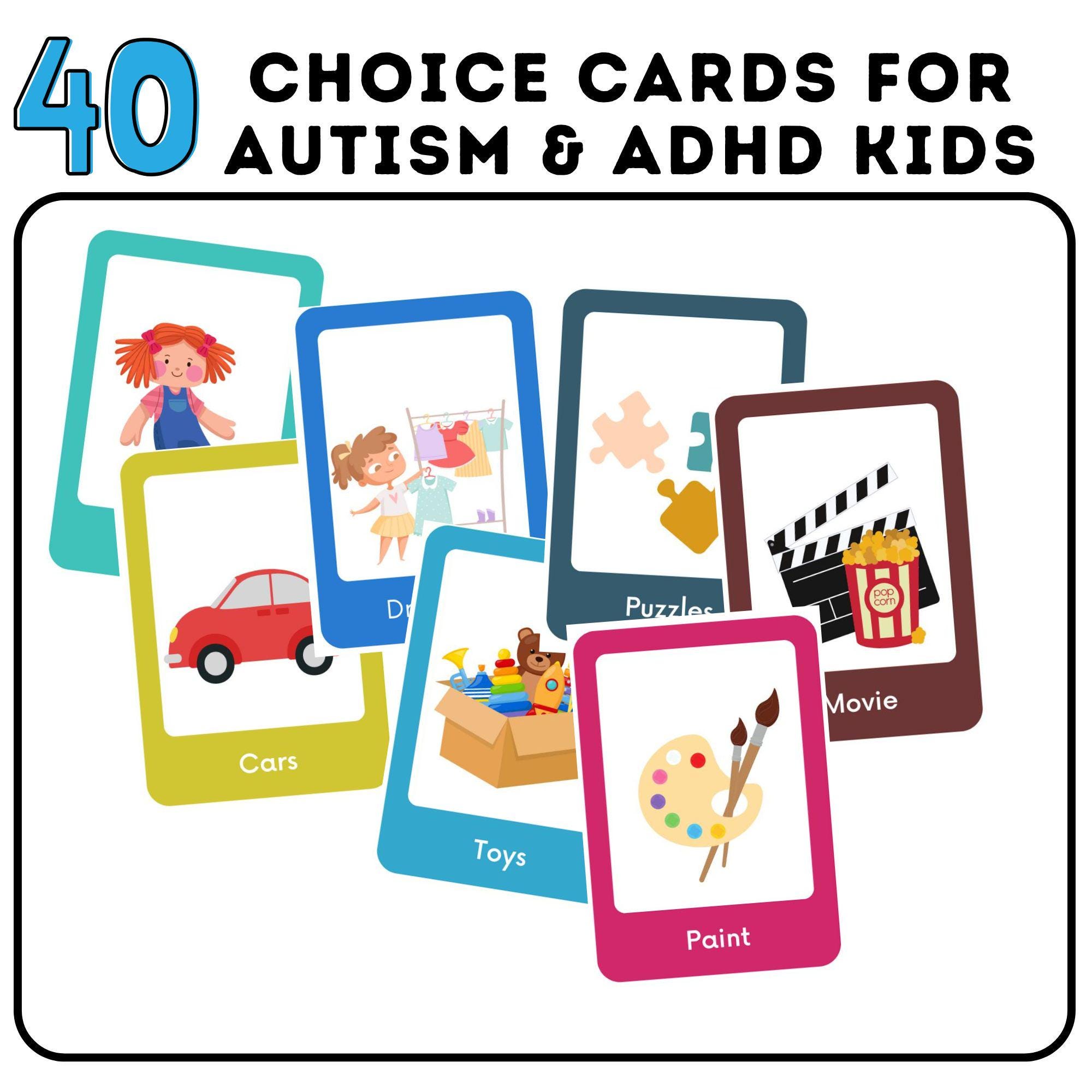 Daily Choice Cards Autism Visual Aid ABA Therapy ADHD Choice Cards ...