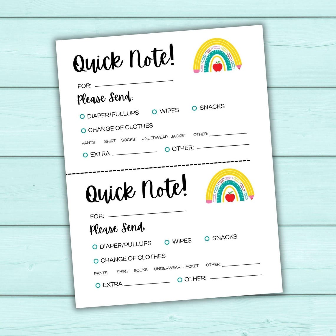 Daycare Note Home Childcare Mail Daycare Folder Note From Teacher ...