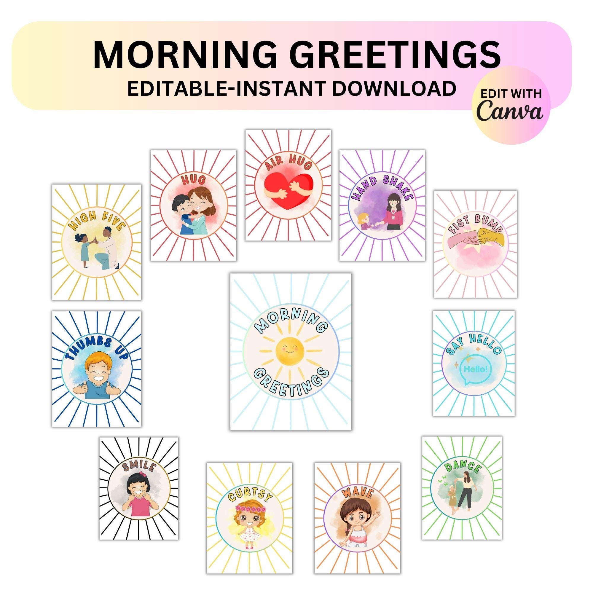 Classroom Morning Greeting Display Pack Morning Greeting for Students ...