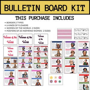 Women's History Month Posters Bulletin Board Set Classroom Bulletin ...