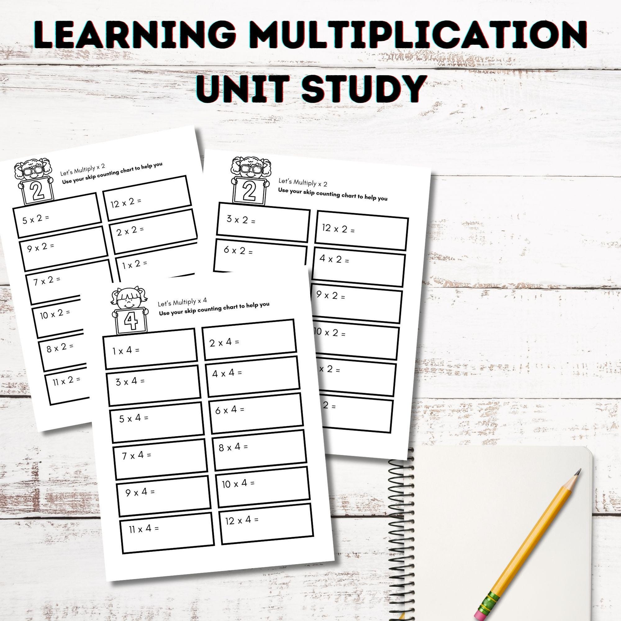 Learn to Multiply Printable Multiplication Charts With Practice ...