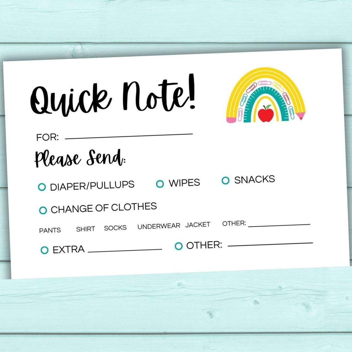 Daycare Note Home Childcare Mail Daycare Folder Note From Teacher ...