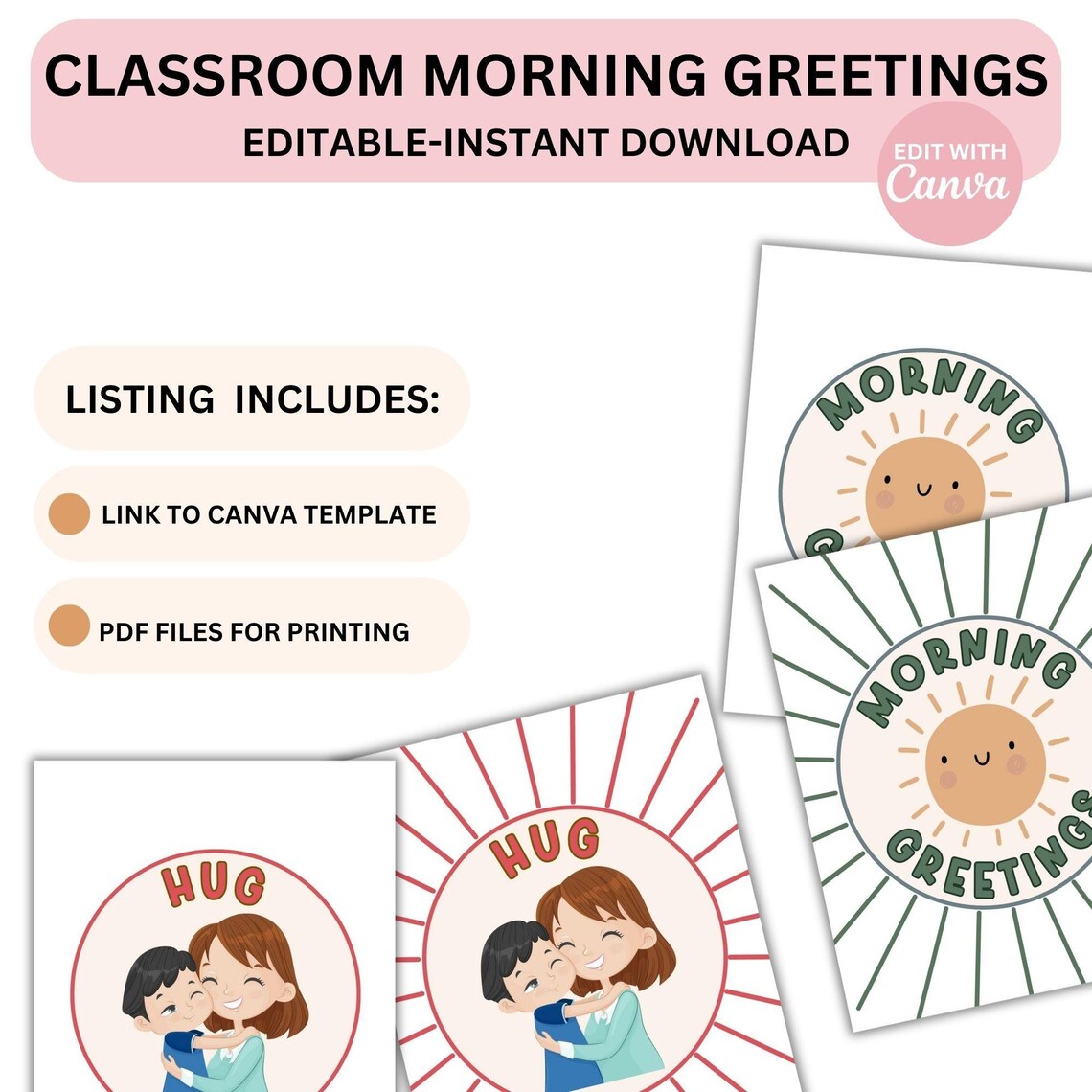 Classroom Morning Greeting Display Pack Morning Greeting for Students ...
