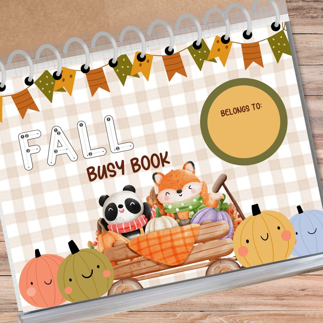 Fall Busy Book Printable Quiet Book Homeschool Learning Materials ...