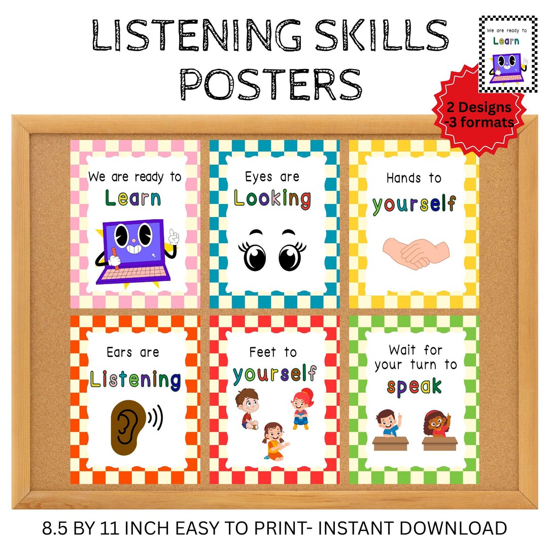 Whole Body Listening 5l's of Listening Classroom Display Posters ...