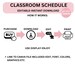 Classroom Schedule Editable Modern Boho Canva Template Classroom ...