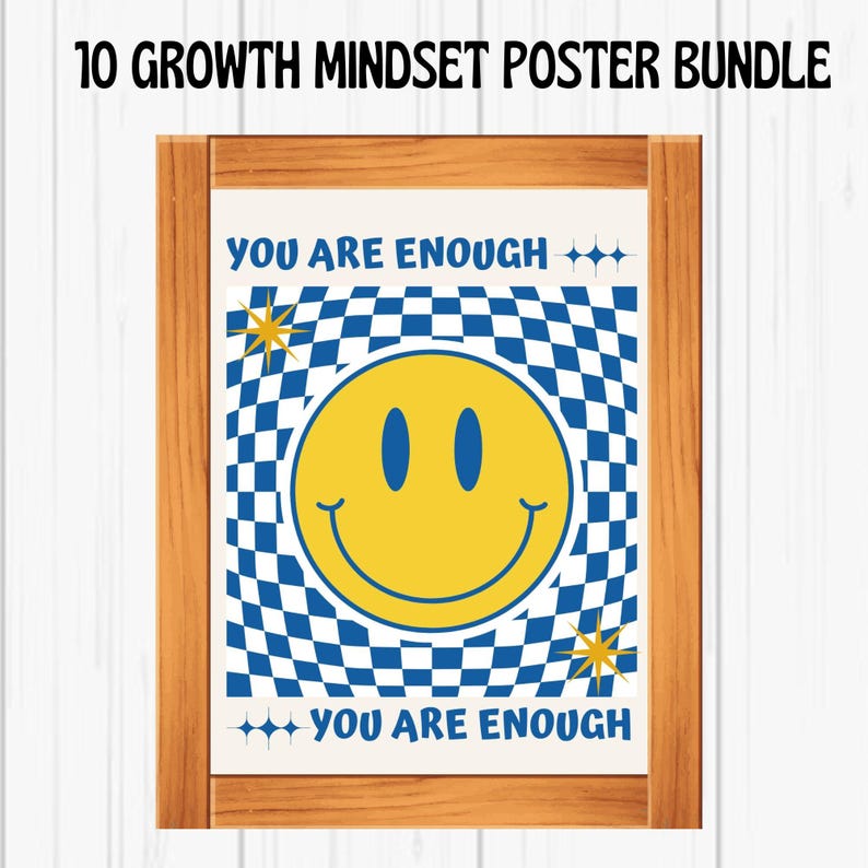 Retro Motivational Posters Groovy Classroom Decor Growth Mindset ...