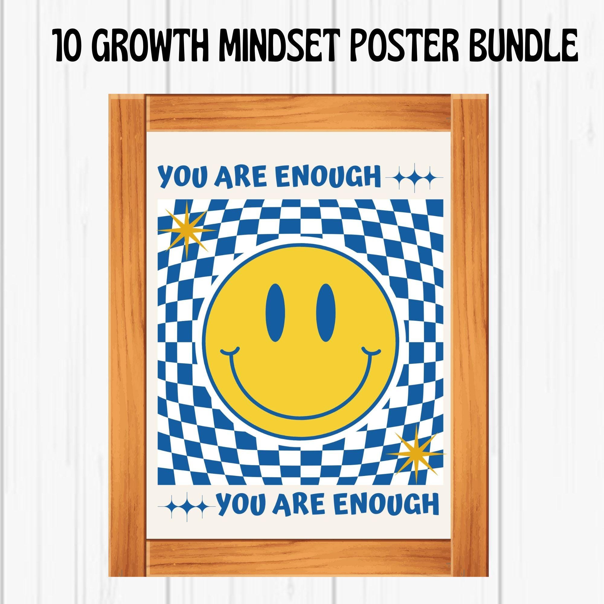 Retro Motivational Posters Groovy Classroom Decor Growth Mindset ...