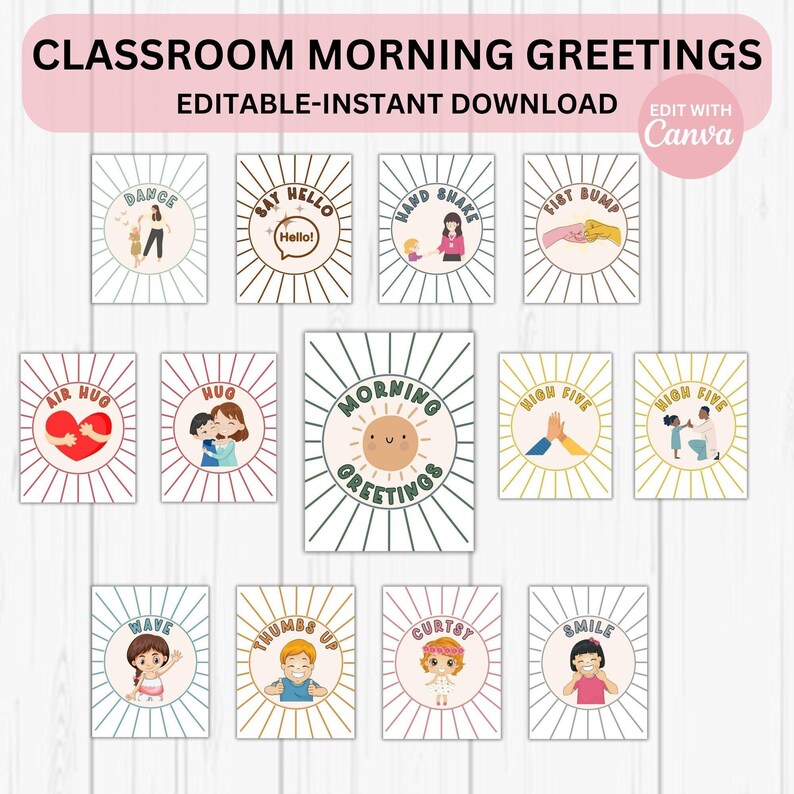 Classroom Morning Greeting Display Pack Morning Greeting for Students ...