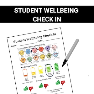 Student Wellness Check-in Daily Student Check-in Wellbeing Check-in ...