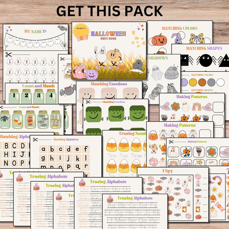 Fall Busy Book Printable Quiet Book Homeschool Learning Materials ...