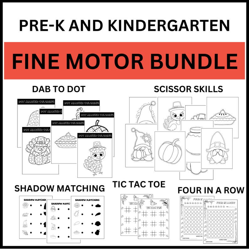 Fall Kids Activity Bundle Autumn Preschool Occupational Therapy ...