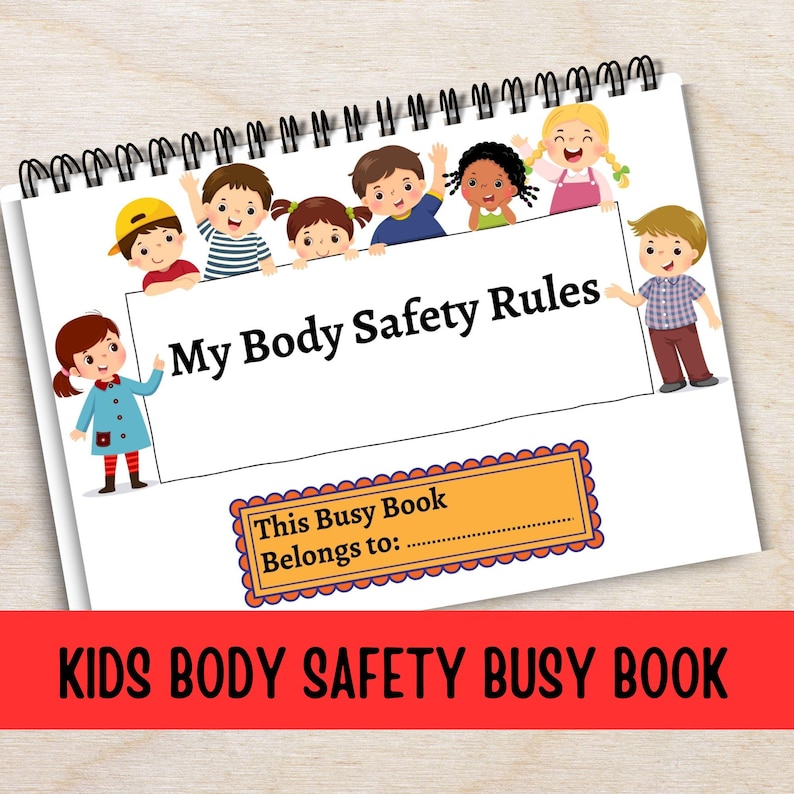 Body Safety Kids Busy Book Preschool Learning Homeschooling Preschool ...