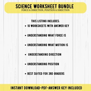 Science Force and Motion Unit Study Bundle 2nd & 3rd Grade Force and ...