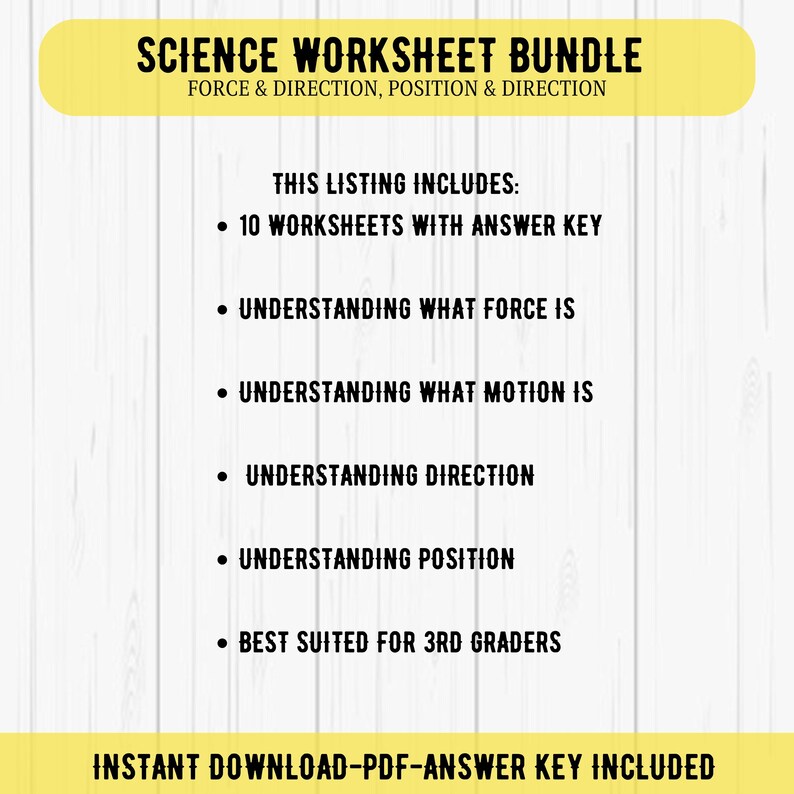Science Force and Motion Unit Study Bundle 2nd & 3rd Grade Force and ...