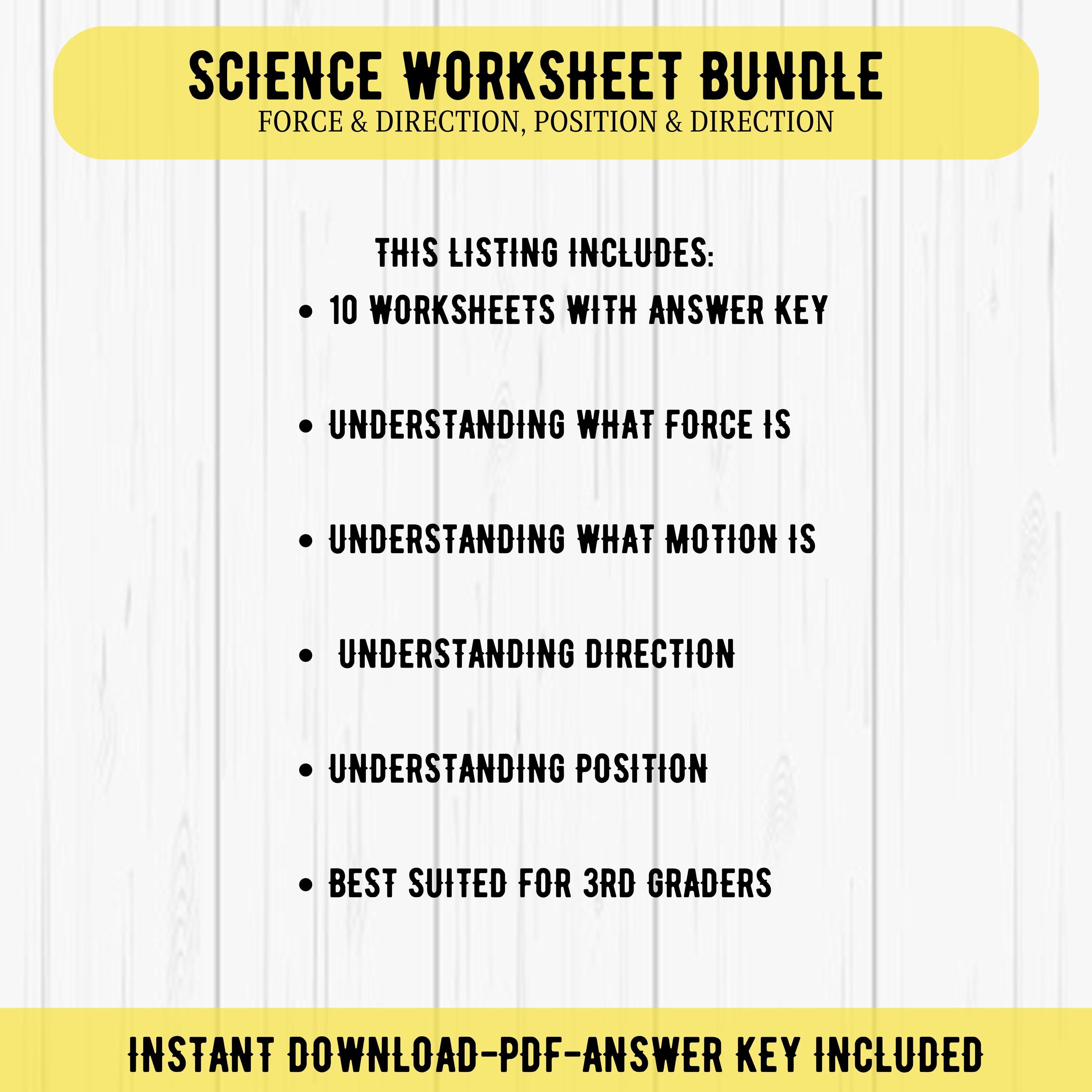 Science Force and Motion Unit Study Bundle 2nd & 3rd Grade Force and ...