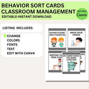 Behavior Sort Good and Bad Choices Positive and Negative Behavior ...