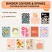 Classroom Binder Covers and Spines Editable Retro Teacher Organization ...