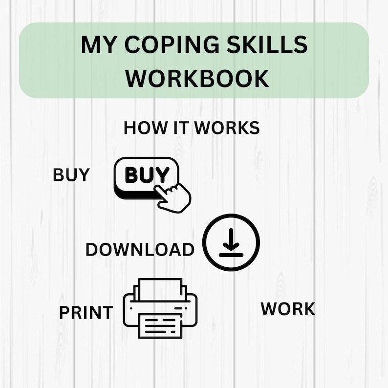 Coping Skills Kids Workbook Worksheets Calming Strategies Emotional ...
