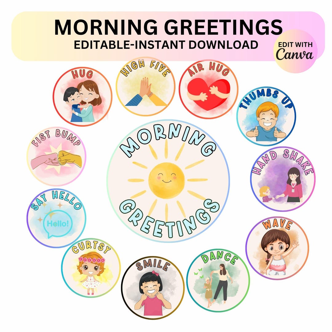 Classroom Morning Greeting Display Pack Morning Greeting for Students ...