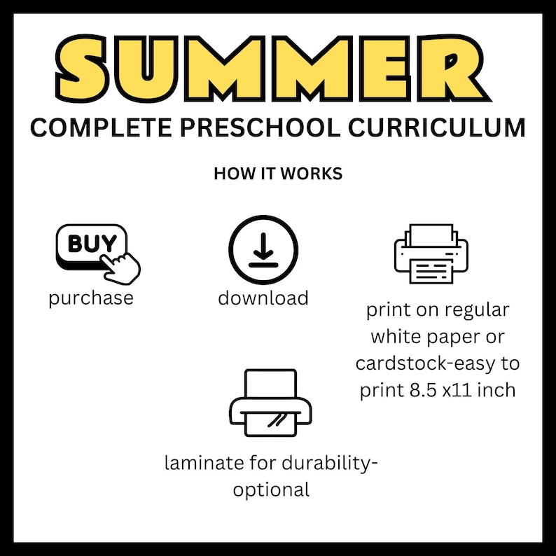 Pre K Summer Curriculum Preschool Curriculum Lesson Plan Summer ...