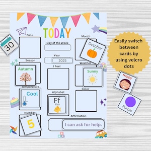 Daily Morning Board Circle Time Calendar Homeschool Printable Resource ...
