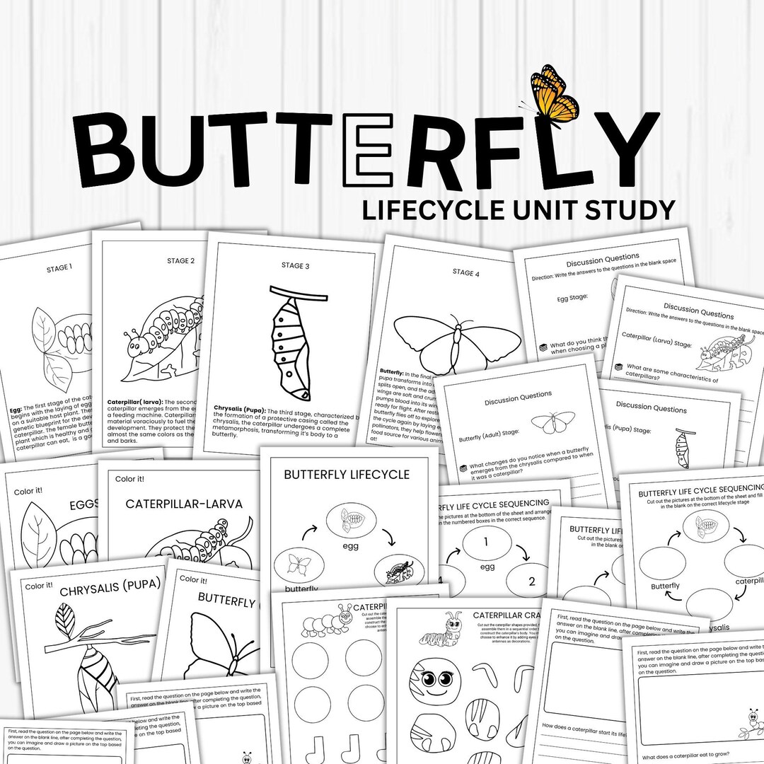 Butterfly Lifecycle Unit Study Nature Study Homeschool Learning ...