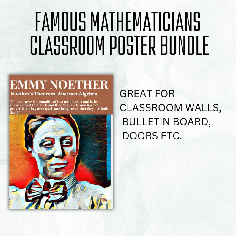 Math Bulletin Board Mathematics Posters Mathematicians Quotes Bundle ...