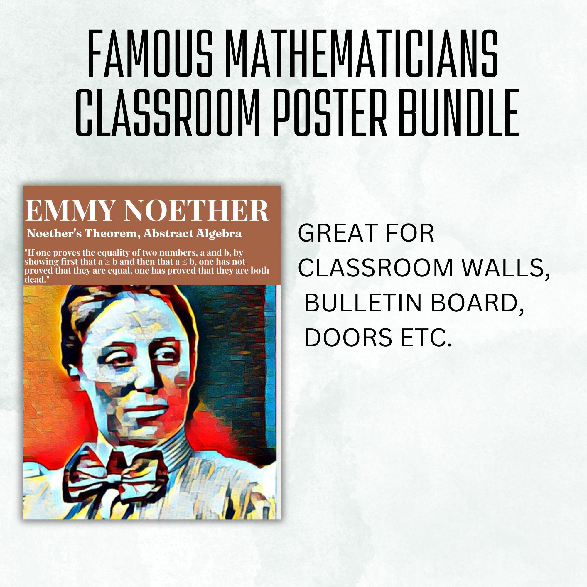 Math Bulletin Board Mathematics Posters Mathematicians Quotes Bundle ...