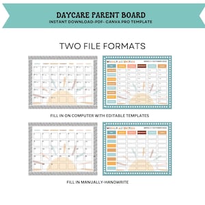 Daycare Parent Board Childcare Bulletin Board Canva Editable Template ...