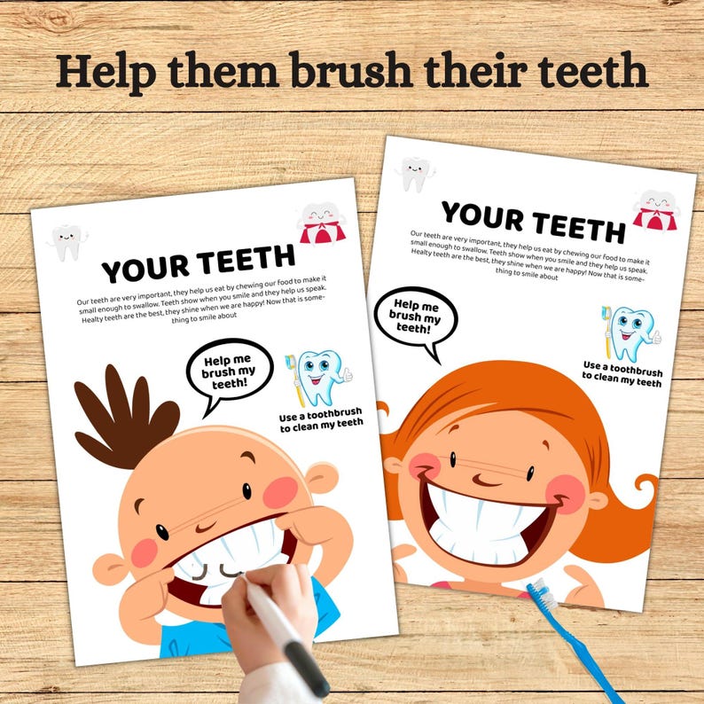 Dental Health Kids Busy Book Printable Human Tooth Anatomy Worksheet ...