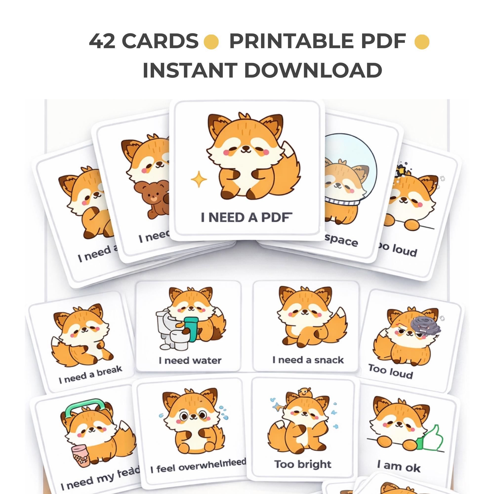 Autism Communication Cards for Meltdowns, Sensory Overload, ADHD ...