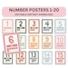 Number Ten Frames Classroom Editable Posters Modern Boho Counting ...