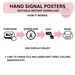 Classroom Hand Signals Poster Display Editable in Canva Boho Modern ...