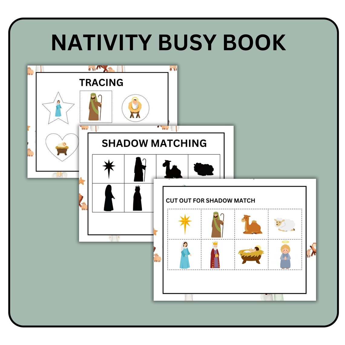 Nativity Busy Book: Christmas Preschool Learning Binder Printable - Etsy