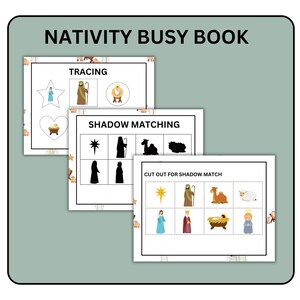 Nativity Busy Book: Christmas Preschool Learning Binder Printable - Etsy