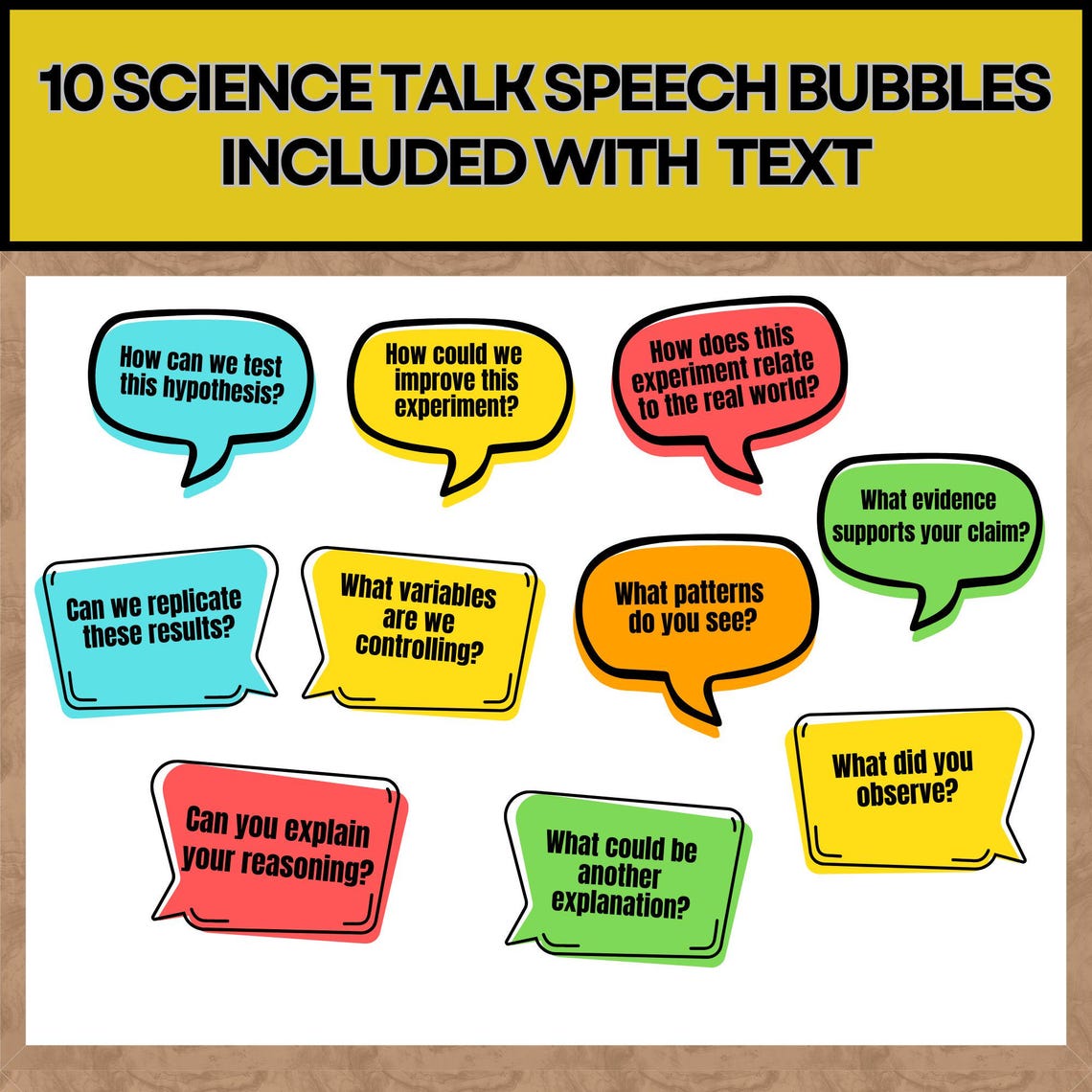 Bright Science Talk Bulletin Board Science Classroom Decor Science Door ...